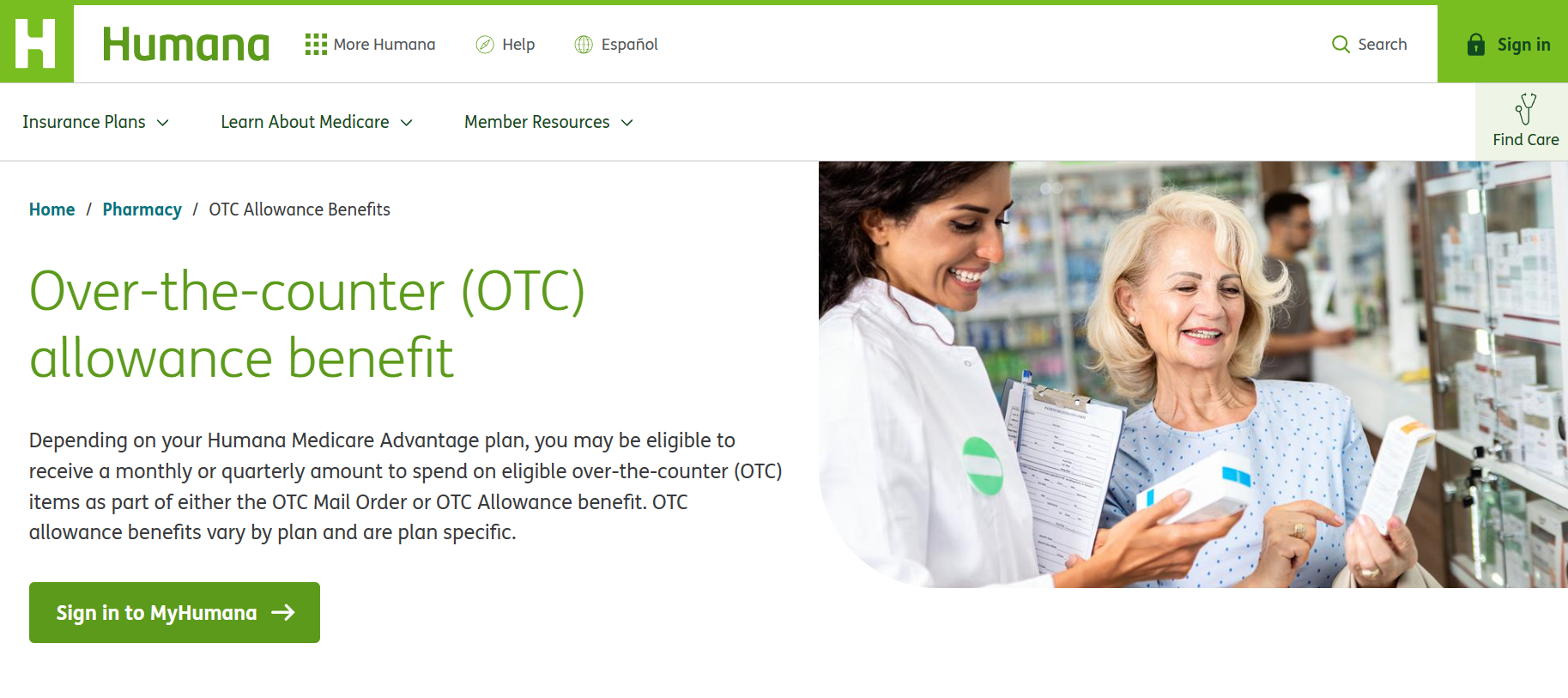 Humana Over The Counter Benefits